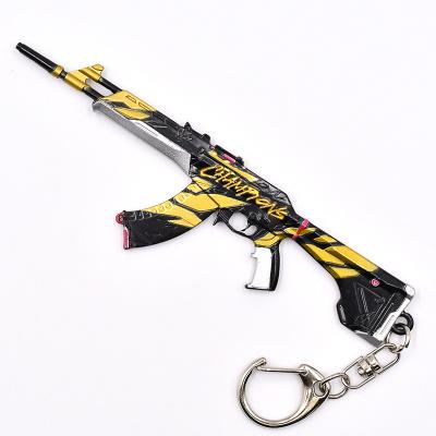 China Zinc Alloy Metal Gun Keychain Carved 3.5cm*9cm European Standard for sale