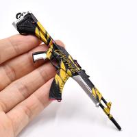 China Zinc Alloy Metal Gun Keychain Carved 3.5cm*9cm European Standard for sale