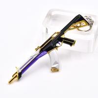 China Unisex Metal Gun Keychain Prime Vandal Crafts Gold Color Art Key Chain for sale