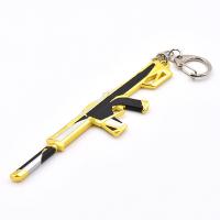 China Gold Mini Prime Phantom Metal Gun Keychain Metal Crafts Valorant Shoot Game Gear Gift Decoration Art for sale