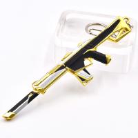 China Gold Mini Prime Phantom Metal Gun Keychain Metal Crafts Valorant Shoot Game Gear Gift Decoration Art for sale