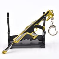 China Gold Mini Prime Phantom Metal Gun Keychain Metal Crafts Valorant Shoot Game Gear Gift Decoration Art for sale