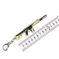 China Gold Mini Prime Phantom Metal Gun Keychain Metal Crafts Valorant Shoot Game Gear Gift Decoration Art for sale
