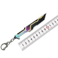 China 9Cm Metal Gun Keychain Craft Valorant Glitchpop Knife Gift Decoration for sale