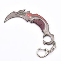 China Custom Metal Craft Keychain Gift Valorant Game Props Equipment Predatory Impression Claw Blade for sale