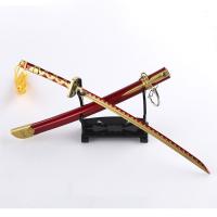 China Global competitive game lol popular characters Scarlet Moon Samurai sword equipment metal crafts sword keychain for sale