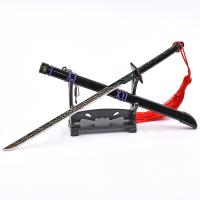 China Anime Assassin 567 popular character exclusive outfit katana Metal crafts black sword keychain gift decoration for sale