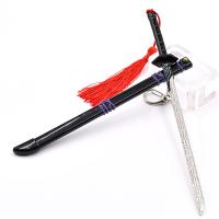 China Anime Assassin 567 popular character exclusive outfit katana Metal crafts black sword keychain gift decoration for sale