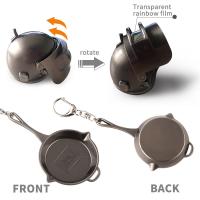 China 3 PCS Metal Gun Model Keychains Helmet 98K Frying Pan Key Ring for sale
