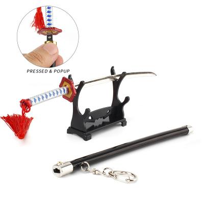 China Tomioka Giyuu Zinc Alloy 3D Model Keychain Sword For Demon Slayer for sale
