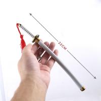 China One Piece Wado Ichimonji Sword Keychain Zinc Alloy Automatic Elasitc Moving for sale