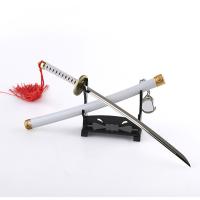 China One Piece Wado Ichimonji Sword Keychain Zinc Alloy Automatic Elasitc Moving for sale