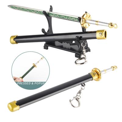 China Zinc Alloy 3D One Piece Seven Star Sword Press To Eject Mini Katana Casting for sale