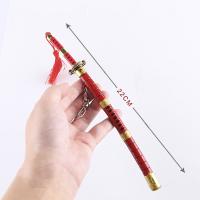 China Zoro Shusui 3D Model One Piece Sword Keychain Zinc Alloy Automatic Elasitc Katana for sale