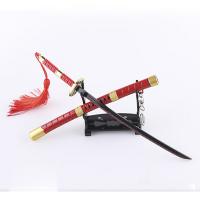 China Anime Sandai Kitetsu Zinc Alloy 3D Model Keychain Sword One Piece for sale
