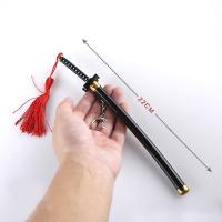 China Double Plating Bleach Bankai Sword Keychains Black 22CM Zinc Alloy for sale