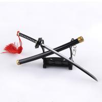 China Double Plating Bleach Bankai Sword Keychains Black 22CM Zinc Alloy for sale