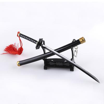 China Double Plating Bleach Bankai Sword Keychains Black 22CM Zinc Alloy for sale