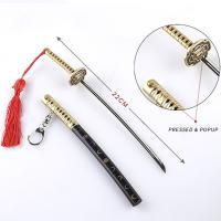 China Touken Ranbu Mikazuki Munechika Anime Sword Keychains Mini Katana for sale