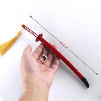 China Agame Ga Kill 22CM 3D Model Keychain Zinc Alloy Elastic Sword for sale