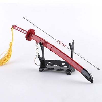 China Agame Ga Kill 22CM 3D Model Keychain Zinc Alloy Elastic Sword for sale