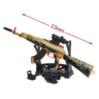 China Assault Rifle Gun Model Keychain AKM Game Collection Zinc Alloy for sale