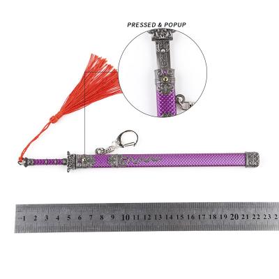 China The Untamed Purple Anime Sword Keychains Automatic Eject Mini Katana for sale