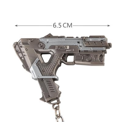 China Alternator SMG 7CM Zinc Alloy Keychain Apex Legends Gun Keychains for sale