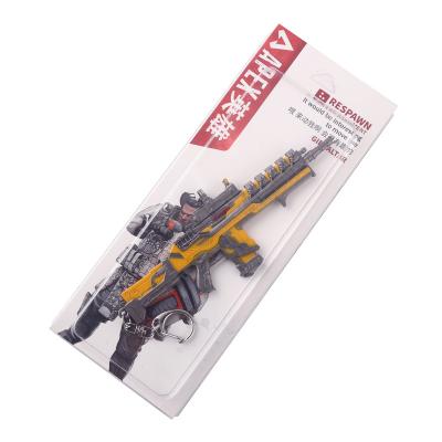 China Yellow Apex Legends Gun Keychain Helmlock Assault Rifle Press Point 16 cm for sale