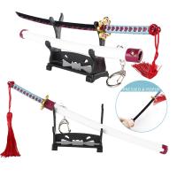 China Demon Slayer Kanroji Mitsuri 22CM Automatic Elasitc Moving Sword for sale