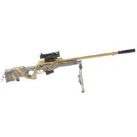 China Men'S Fashion Accessories AWM Sniper Rifle Guns Key Chain Metal Pendant for sale