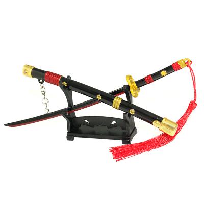 China One Piece Zoro Enma Black 3D Model Keychain Sword Mini Katana for sale