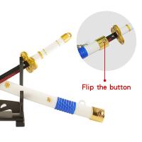 China One Piece Ame No Habakiri Zinc Alloy Automatic Elasitc Moving Sword for sale