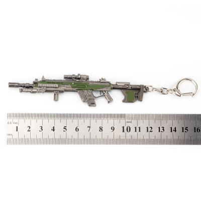 China Longbow DMR 11CM Apex Legends Gun Keychain Zinc Alloy Standard Gun Model Keychain for sale