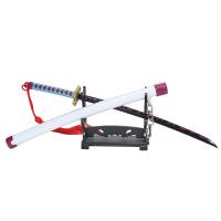 China Demon Slayer Kanroji Mitsuri 22CM Automatic Elasitc Moving Sword for sale