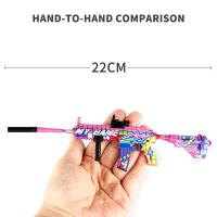 China M416 Ipomoea Cairica Metal Gun Keychain 22CM Zinc Alloy Toys for sale