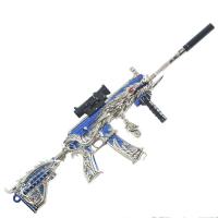 China OEM ODM Silvery Dragon Metal Gun Keychain With Five Claws 22CM M416 for sale