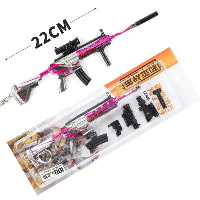 China Zinc Alloy  Standard Model Metal Gun Keychain M416 Shake Your Body 22CM for sale