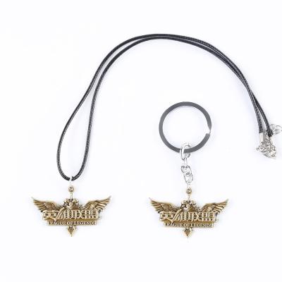 China League Of Legends Logo Metal Zinc Alloy Pendants Necklace Set Backpack Decor for sale