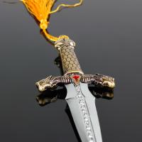 China Metal Zinc Alloy Dragon Dagger Mini Knife Letter Opener Collectible for sale