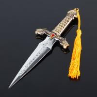 China Metal Zinc Alloy Dragon Dagger Mini Knife Letter Opener Collectible for sale