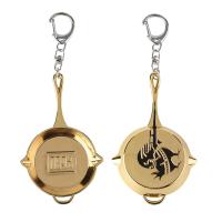 China Game Collection PUGB Mini Multi Skins Decorative Metal Craft Alloy Pan Keychain for sale