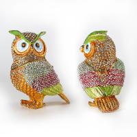 China Peafowl Bird Ornaments Small Decorative Metal Knick Knacks Article Diamond-Set for sale