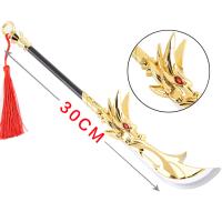 China Guanyu Green Dragon Crescent Knick Knacks Blade Knife Model Ornaments 30CM for sale