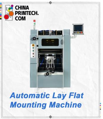 China Automatic Lay Flat Mounting Machine 400x300mm Cold Glue 1500 Pairs Per Hour for sale