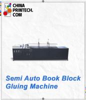 China Semi-Auto Book Block Gluing Machine 560x350mm 6kW Cold Glue Roller with Hot Air IR Drying for sale