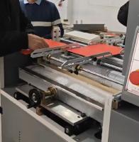 China Semi-Auto Cover Casing-In Machine 380x320mm Book Block Size PLC Touchscreen Hardcover Book Binding for sale