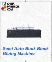 China Semi-Auto Book Block Gluing Machine 560x350mm 6kW Cold Glue Spine Binder for sale