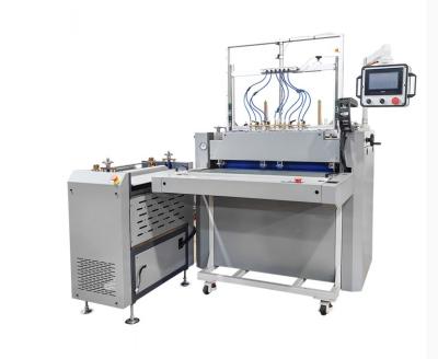 China Semi Auto Hardcover Case Making Machine 700x400mm 6pcs/min for Book Covers Ring Binders for sale