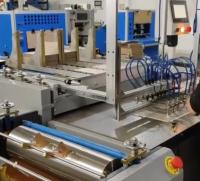 China Semi Auto Case Making Machine Two Times Wrapping One Person Operation Compact Design for sale